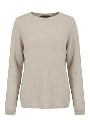 Max Mara Round-neck Long-sleeved Sweater - Nude