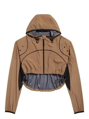 Balenciaga Technical Cropped Jacket - Brown