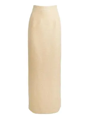 Huishan Zhang Vania Tweed Pencil Skirt - Yellow