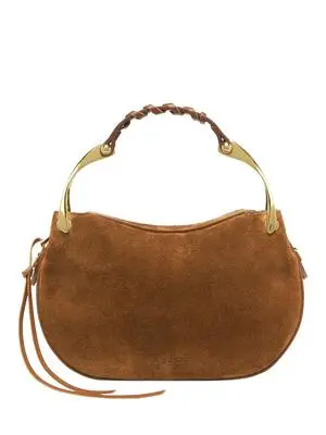 Alexander McQueen Mini Suede Wishbone Top-handle Bag - Brown