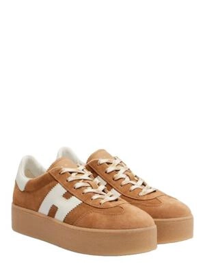 Hogan Platform Suede Sneakers - Brown