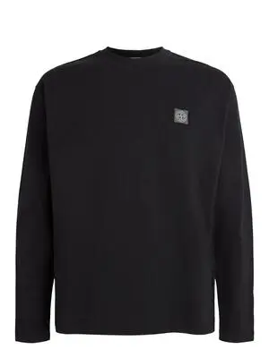 Stone Island Compass Slim Long-sleeve T-shirt - Black