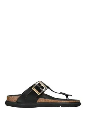 BIRKENSTOCK Patent Leather Gizeh Sandals - Black