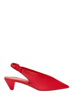 Loewe Pointed-toe Slingback Pumps - Red