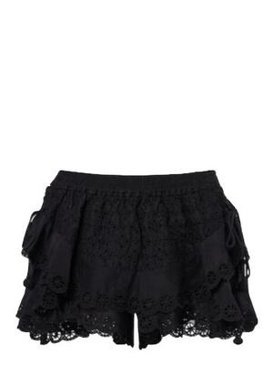 Isabel Marant Étoile Neis Cotton And Silk Shorts - Black