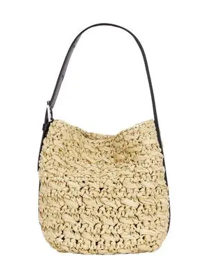 TOTEME Small Belted Raffia Tote Bag - Natural