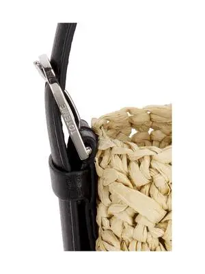 TOTEME Small Belted Raffia Tote Bag - Natural