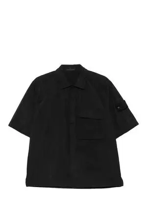 Stone Island Logo-patch Short-sleeve Shirt - Black