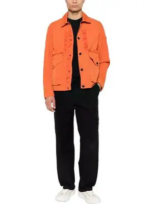 Stone Island Logo-patch Shirt Jacket - Orange