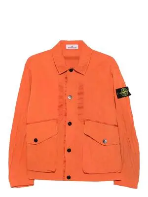Stone Island Logo-patch Shirt Jacket - Orange