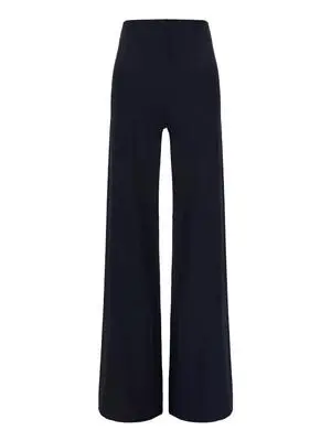 MAISON ANAMI Logo-plaque Wide-leg Trousers - Blue