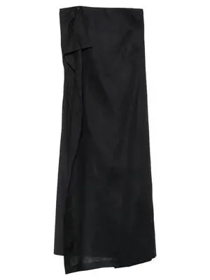 Liviana Conti Strapless Draped Asymmetric Dress - Black
