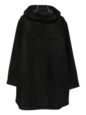 Rick Owens Hooded Coat - Black