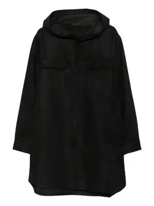 Rick Owens Hooded Coat - Black