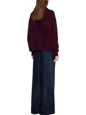 ANINE BING Button-up Collar Sweater - Red