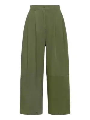 Max Mara Pleated Palazzo Pants - Green
