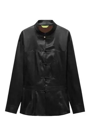 Shanghai Tang Tang Peplum Jacket - Black