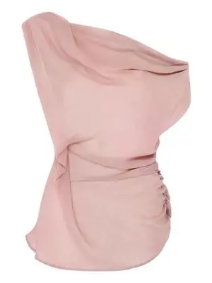 Paris Georgia One-shoulder Ruched Top - Pink