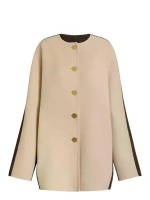 Alberta Ferretti Two-tone Wool Coat - Neutrals