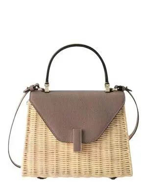 VALEXTRA Mini Iside Woven Tote Bag - Neutrals