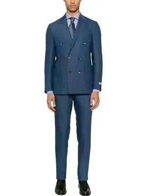 BARBA NAPOLI Striped-print Long-sleeve Shirt - Blue