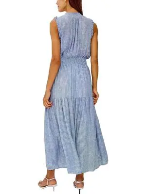 Rails Alessi Striped Tiered Dress - Blue