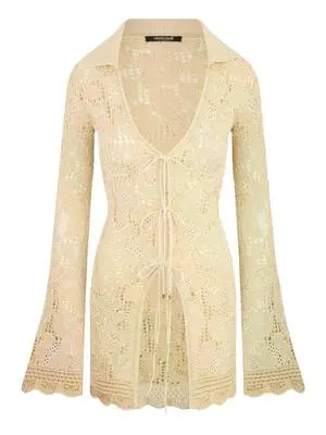 Roberto Cavalli Front-tie Cardigan - Neutrals