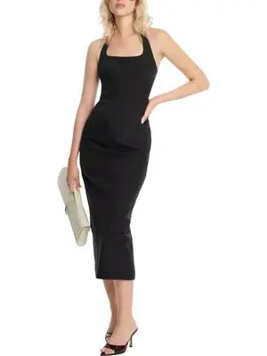 AXEL 113 Jennie Midi Dress - Black