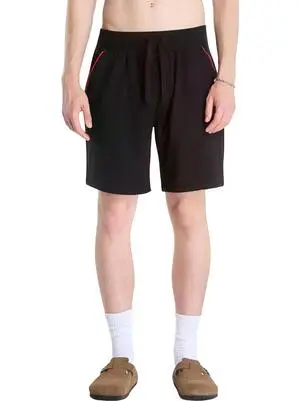Hugo Noah Drawstring-waist Shorts With Logo Print - Black