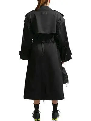 Nike Reverent Double-breasted Trench Coat - Black