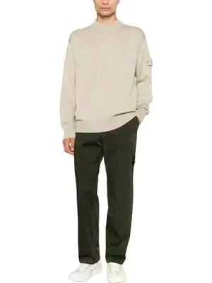 Stone Island Logo-patch Belt-loop Trousers - Brown