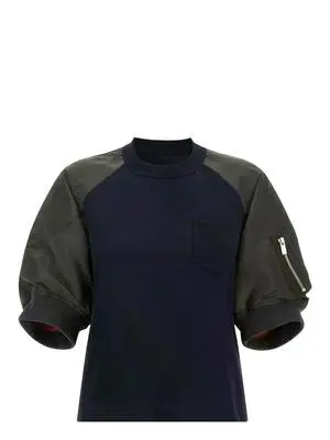 Sacai Raglan-sleeve T-shirt - Blue