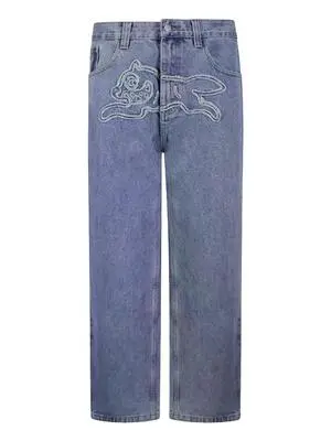 ICECREAM Running Dog Embroidered Jeans - Blue