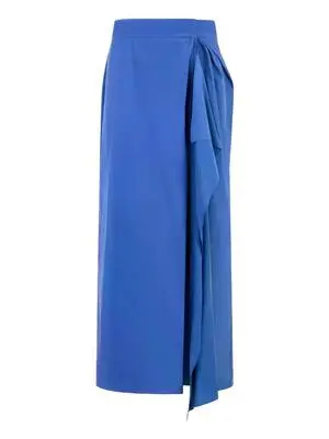 ALBERTA FERRETTI Asymmetrical Draped Maxi Skirt