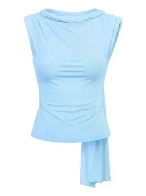 AXEL 113 Tiana Twisted-trim Top - Blue