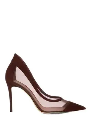 GIANVITO ROSSI Paneled Pointed-toe Pumps - Red