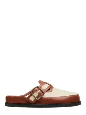 BIRKENSTOCK Boston Canvas Sandals - Neutrals