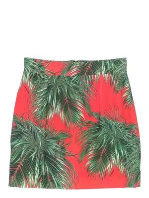 MARCO BOLOGNA Palm Leaf Print Straight Skirt - Red