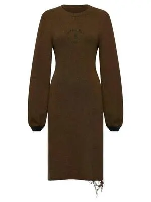 MAISON MARGIELA Knit Midi Dress - Brown