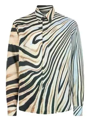 Roberto Cavalli Striped Shirt - Black