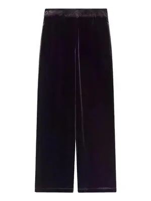 Momoni Pascal Pleated Velvet Trousers - Purple