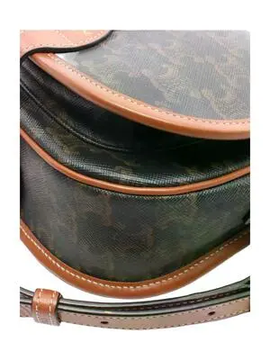 Celine Triomphe Folco Mini Shoulder Bag - Black