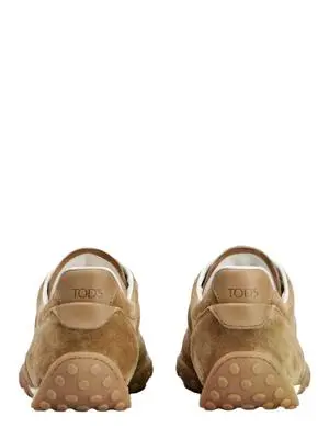 TOD'S Logo-debossed Suede Sneakers - Neutrals