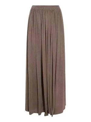 Max Mara Gathered Maxi Skirt - Brown