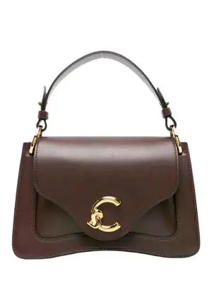 COCCINELLE Logo-plaque Leather Tote Bag - Brown