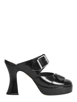 Simone Rocha Buckle-detail Sculpted-heel Mules - Black