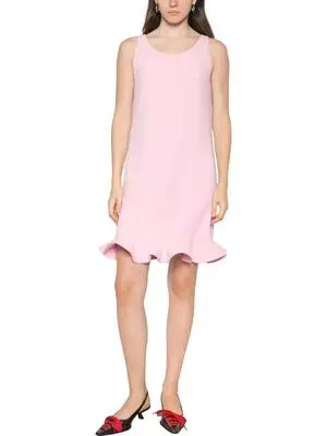 Moschino Sleeveless Ruffled Hem Mini Dress - Pink