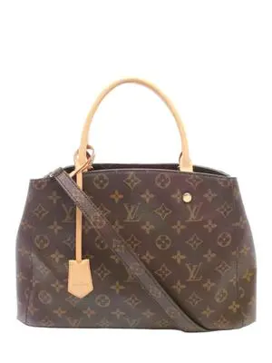 LOUIS VUITTON Montaigne Mm Monogram Handbag - Brown
