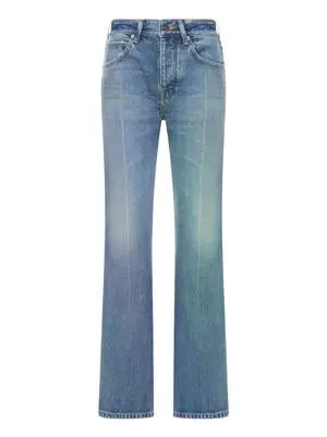 Balenciaga Distressed Flared Jeans - Blue