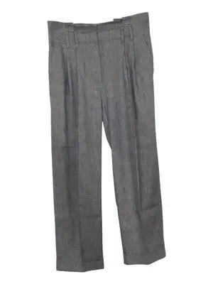 Brunello Cucinelli Pleated Herringbone Trousers - Grey